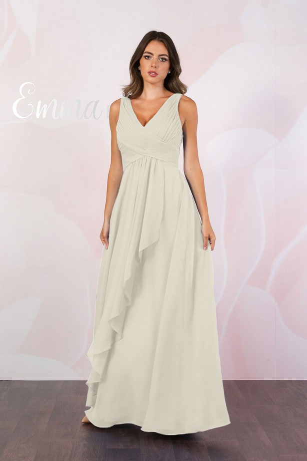 Chiffon Waterfall Dress - Emma Bridals