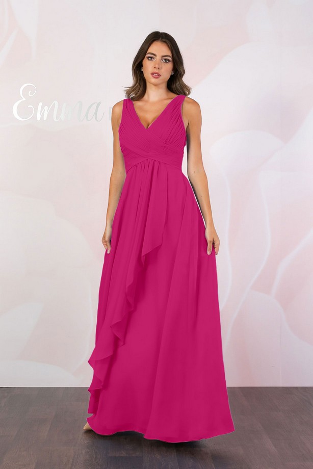 Chiffon Waterfall Dress - Emma Bridals