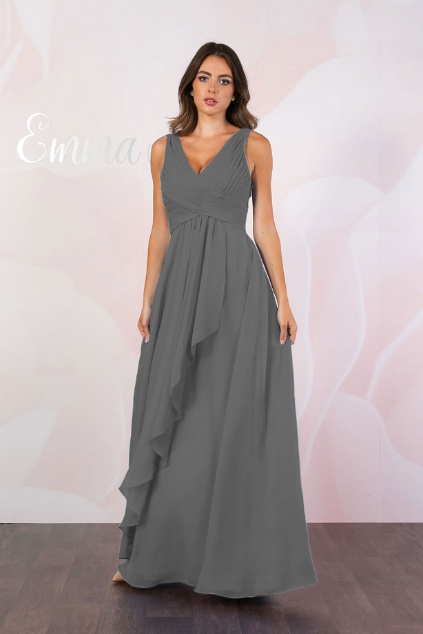 Chiffon Waterfall Dress - Emma Bridals