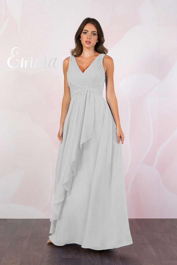Chiffon Waterfall Dress - Emma Bridals