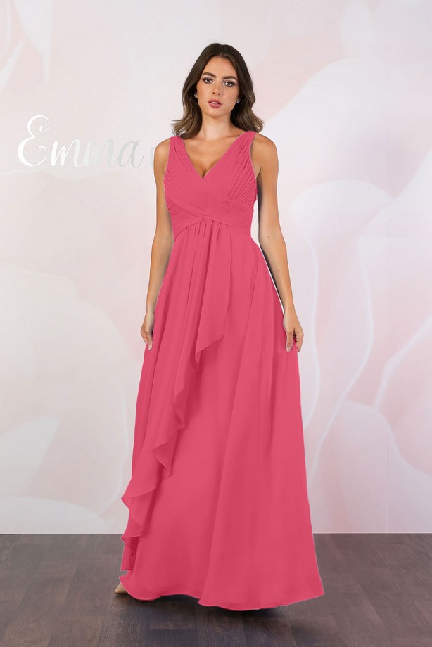 Chiffon Waterfall Dress - Emma Bridals