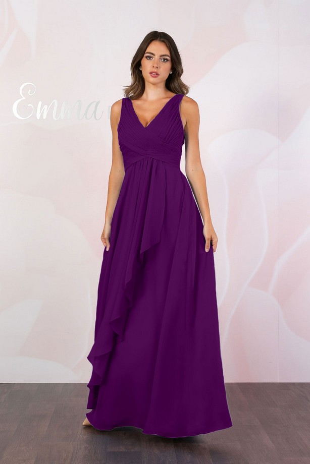 Chiffon Waterfall Dress - Emma Bridals