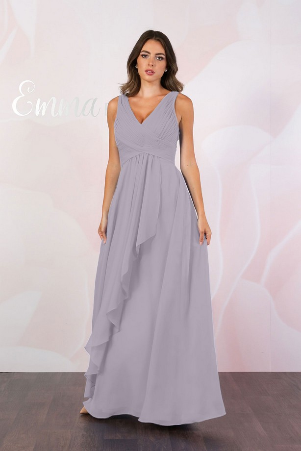 Chiffon Waterfall Dress - Emma Bridals